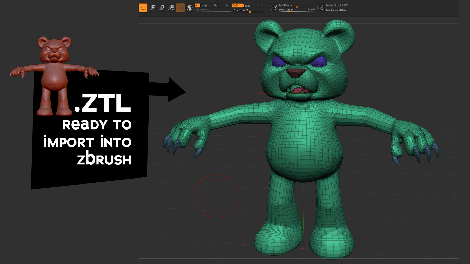 ArtStation - Cartoon Bear Base Mesh | Resources