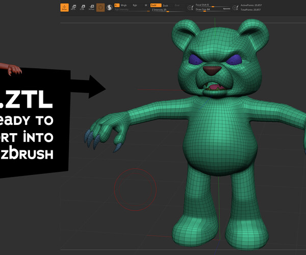ArtStation - Cartoon Bear Base Mesh | Resources