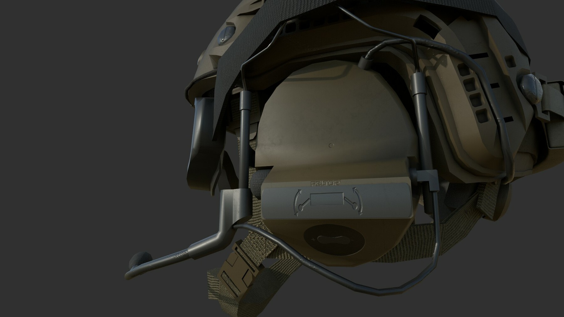 ArtStation - Ops-Core Fast XP TAN with Comtac and Goggles Low Poly 3D ...