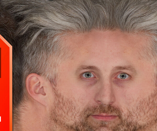 ArtStation - Male Premade Head Texture # 294 | Game Assets