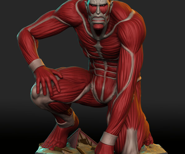 ArtStation - Bertholdt - Colossal Titan V2 - Shingeki no Kyojin - 3D ...