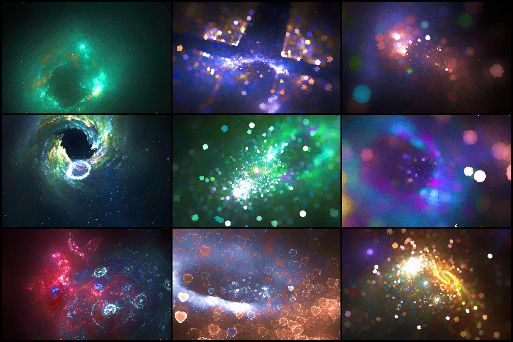 ArtStation - 30 Pointillism Space Backgrounds - Vol. 1 | Artworks