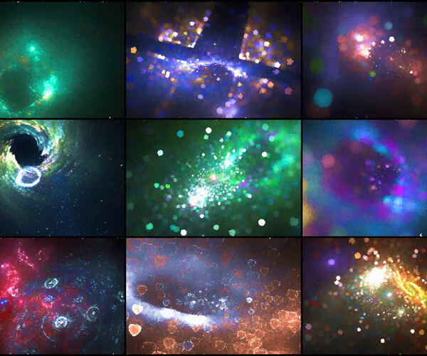 ArtStation - 30 Pointillism Space Backgrounds - Vol. 1 | Artworks