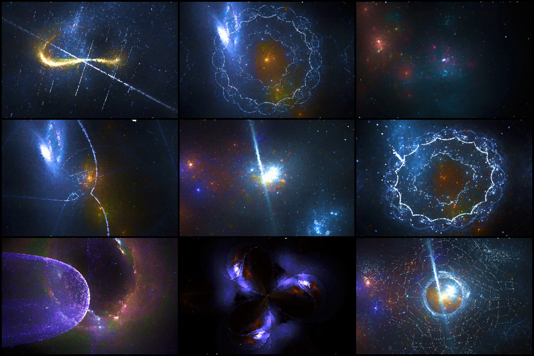 ArtStation - 30 Pointillism Space Backgrounds - Vol. 2 | Artworks