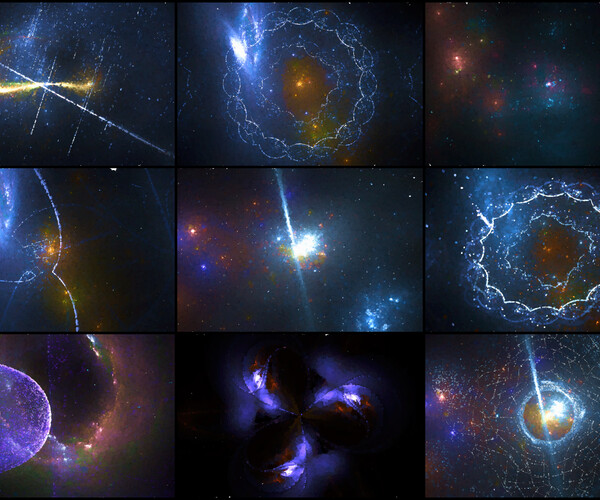 ArtStation - 30 Pointillism Space Backgrounds - Vol. 2 | Artworks