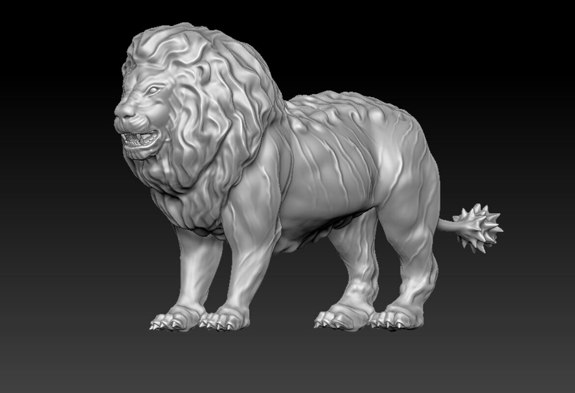 ArtStation - Lion statue | Resources