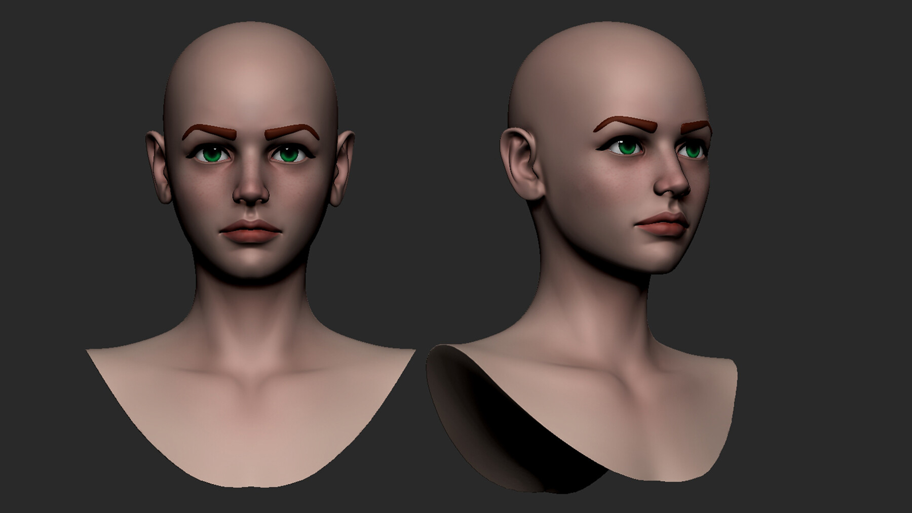 ArtStation - Stylized Female Head Basemesh Ztool+Obj | Game Assets