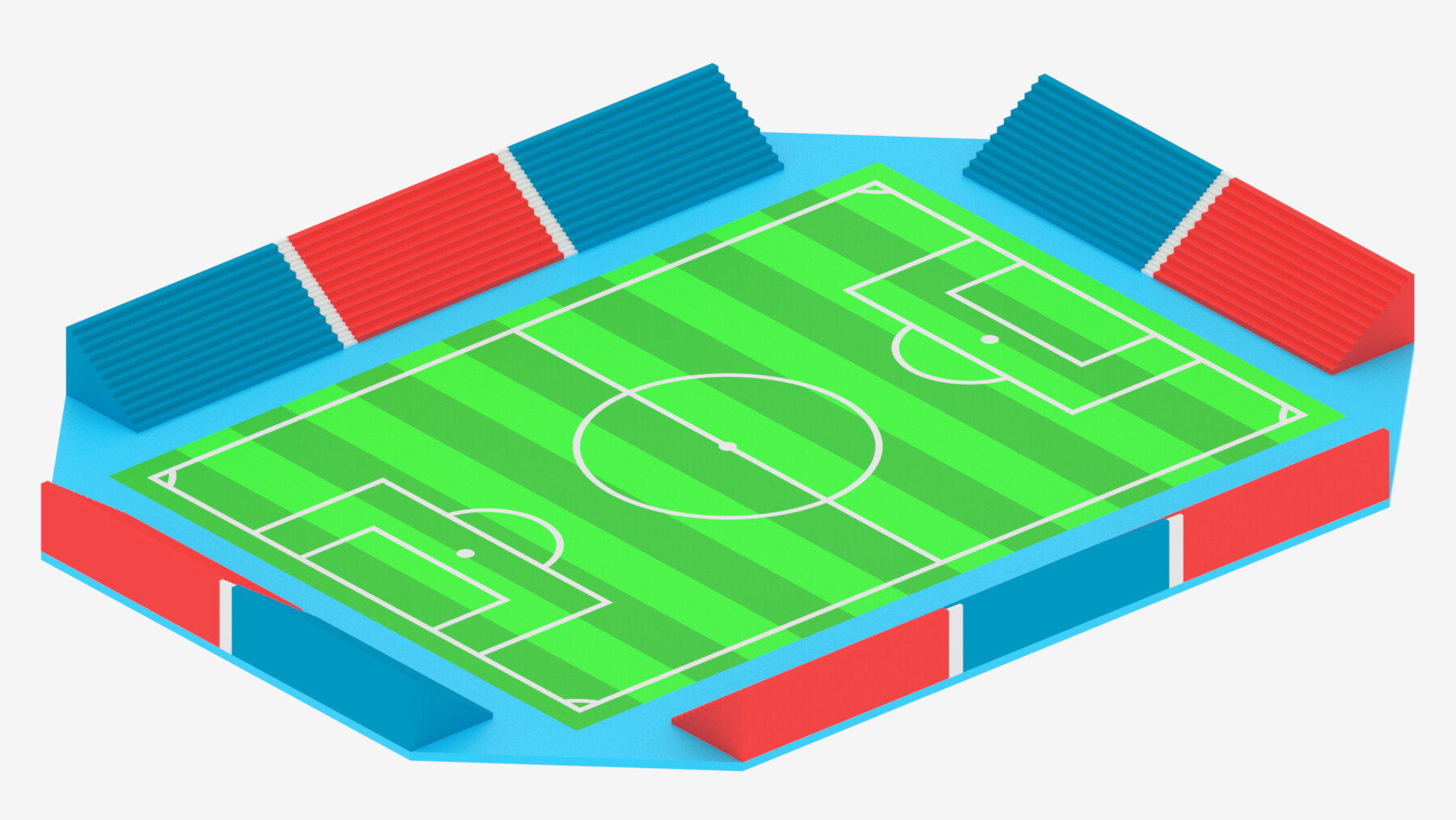 ArtStation - Football Field Low-poly 3D model | Resources