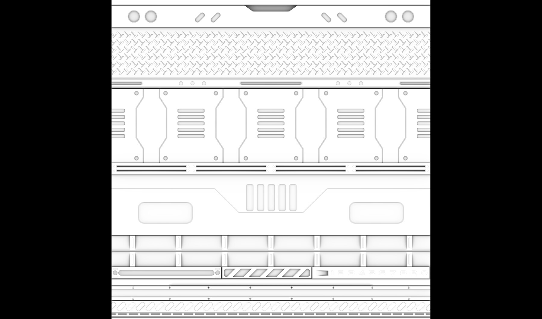 ArtStation - Sci-Fi Trim Sheet - Compatible DECALMachine 2.x | Game Assets