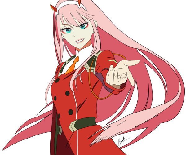 ArtStation - Zero two in Webtoon x Anime style | Artworks