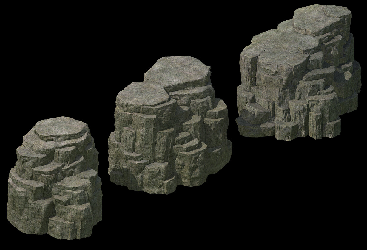 ArtStation - Tongtianhe - Quartet stone 03 | Game Assets