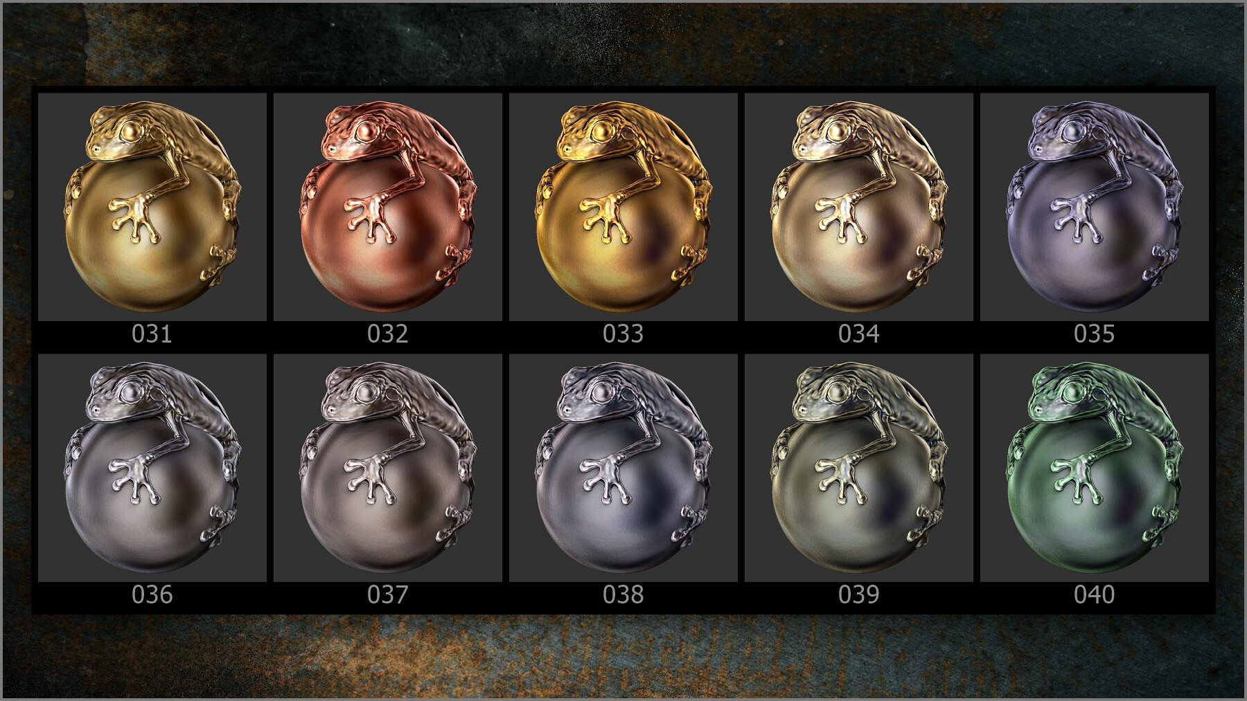 Artistic Squad - Matcaps Megapack: 100 Metals For ZBrush