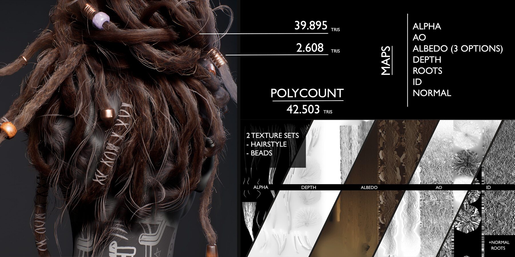 ArtStation - Dreadlocks Hairstyle | Game Assets