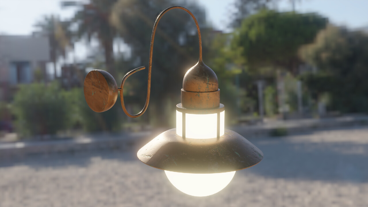 ArtStation - Hanging Street Lamp | Game Assets