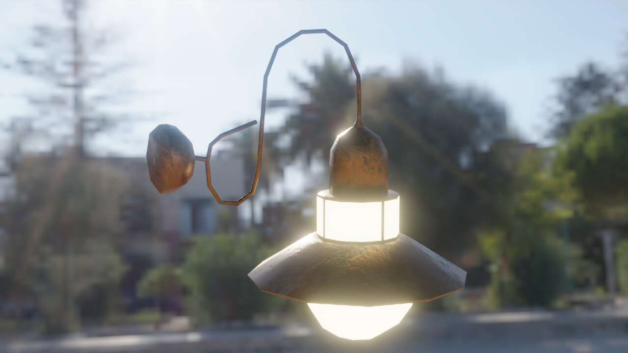 ArtStation - Hanging Street Lamp | Game Assets