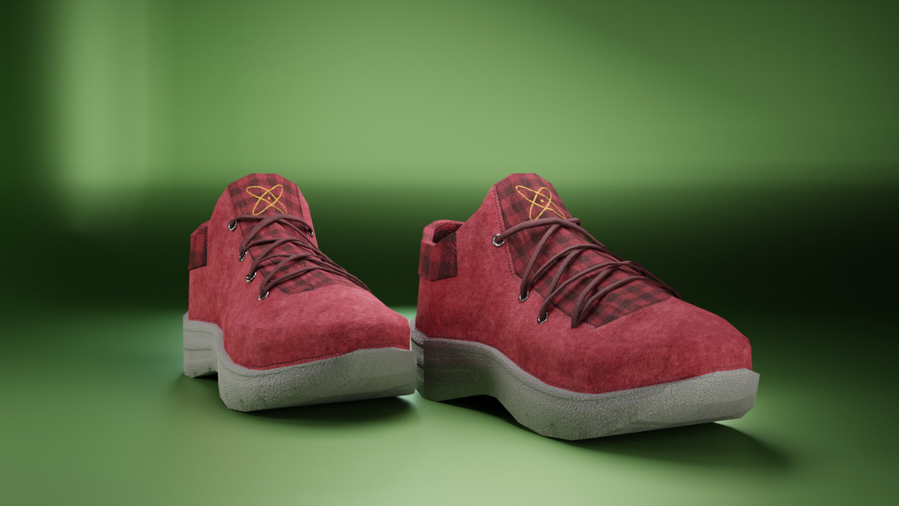 ArtStation - Sneakers red WL low poly 3D model with PBR Low-poly 3D ...