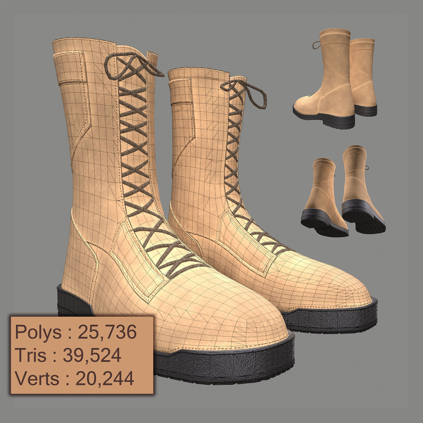 ArtStation - 25 Models Of Womens And Mens Shoes | Game Assets