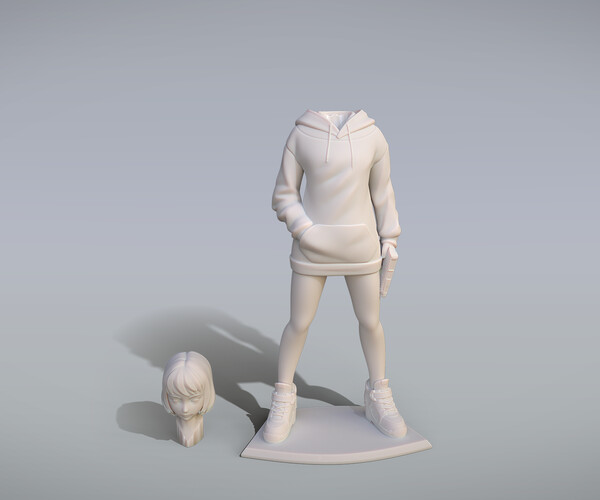 ArtStation - 3D Print - Anime Girl | Resources