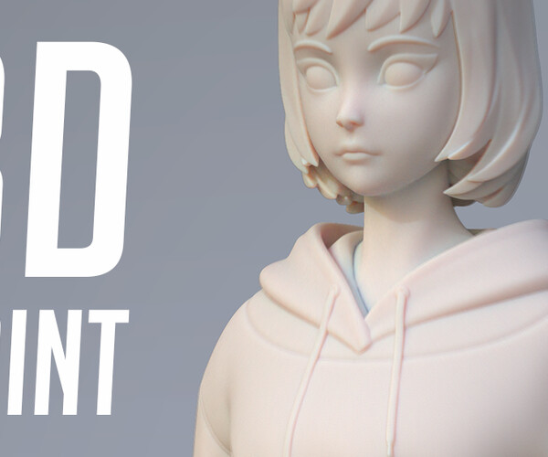 ArtStation - 3D Print - Anime Girl | Resources