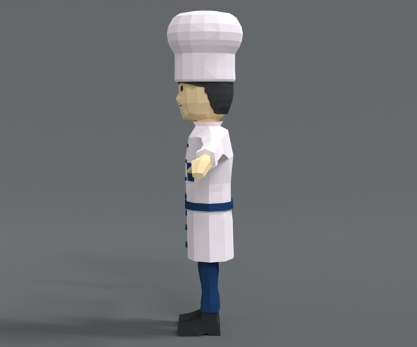 ArtStation - Low Poly Cartoon Chef | Game Assets
