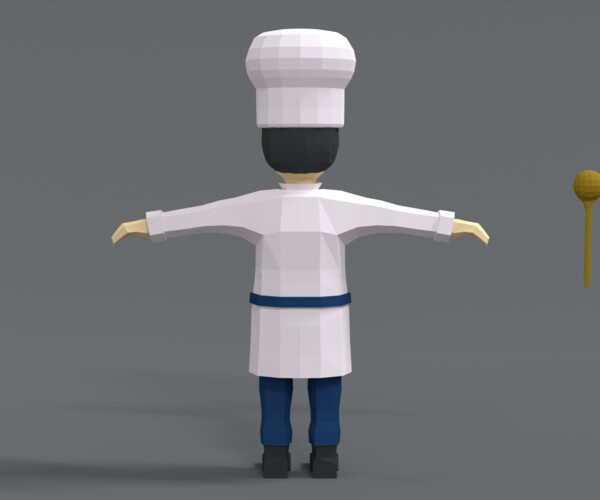 ArtStation - Low Poly Cartoon Chef | Game Assets