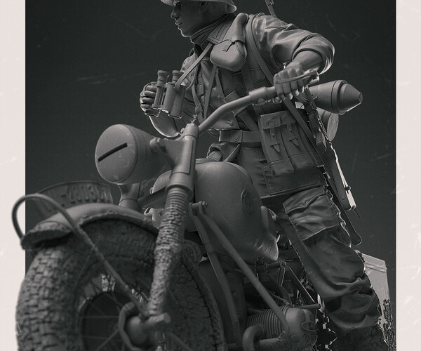 ArtStation - Motorcycle Scout 3D Print Ready STL Files | Resources