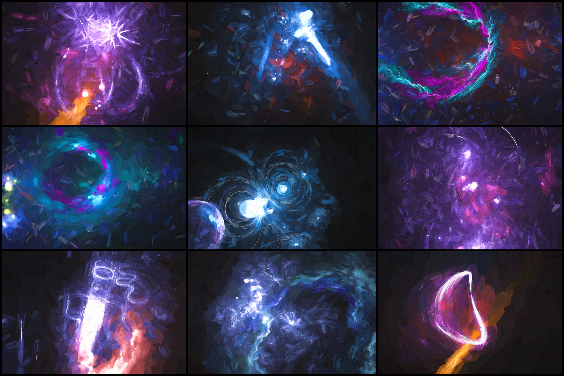 ArtStation - 50 Impasto Painting Space Backgrounds - Vol. 2 | Artworks