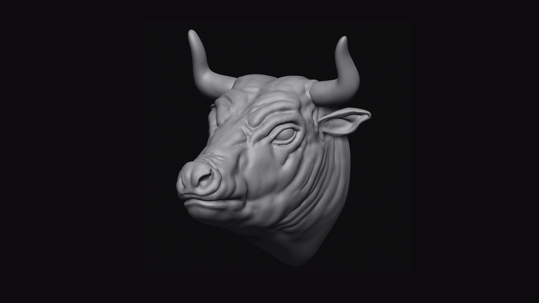 patrickart 90 - Bull Head 3D Print 3D print model