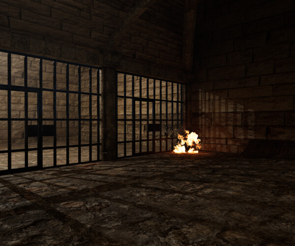 ArtStation - Medieval prison 3D model Low-poly 3D model | Game Assets