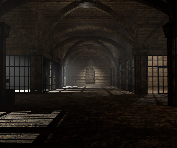 ArtStation - Medieval prison 3D model Low-poly 3D model | Game Assets