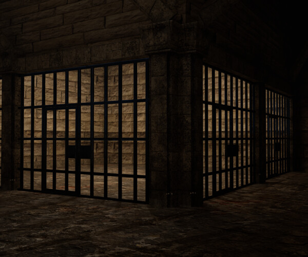 ArtStation - Medieval prison 3D model Low-poly 3D model | Game Assets
