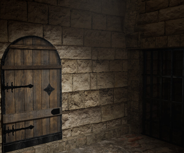 ArtStation - Medieval prison 3D model Low-poly 3D model | Game Assets