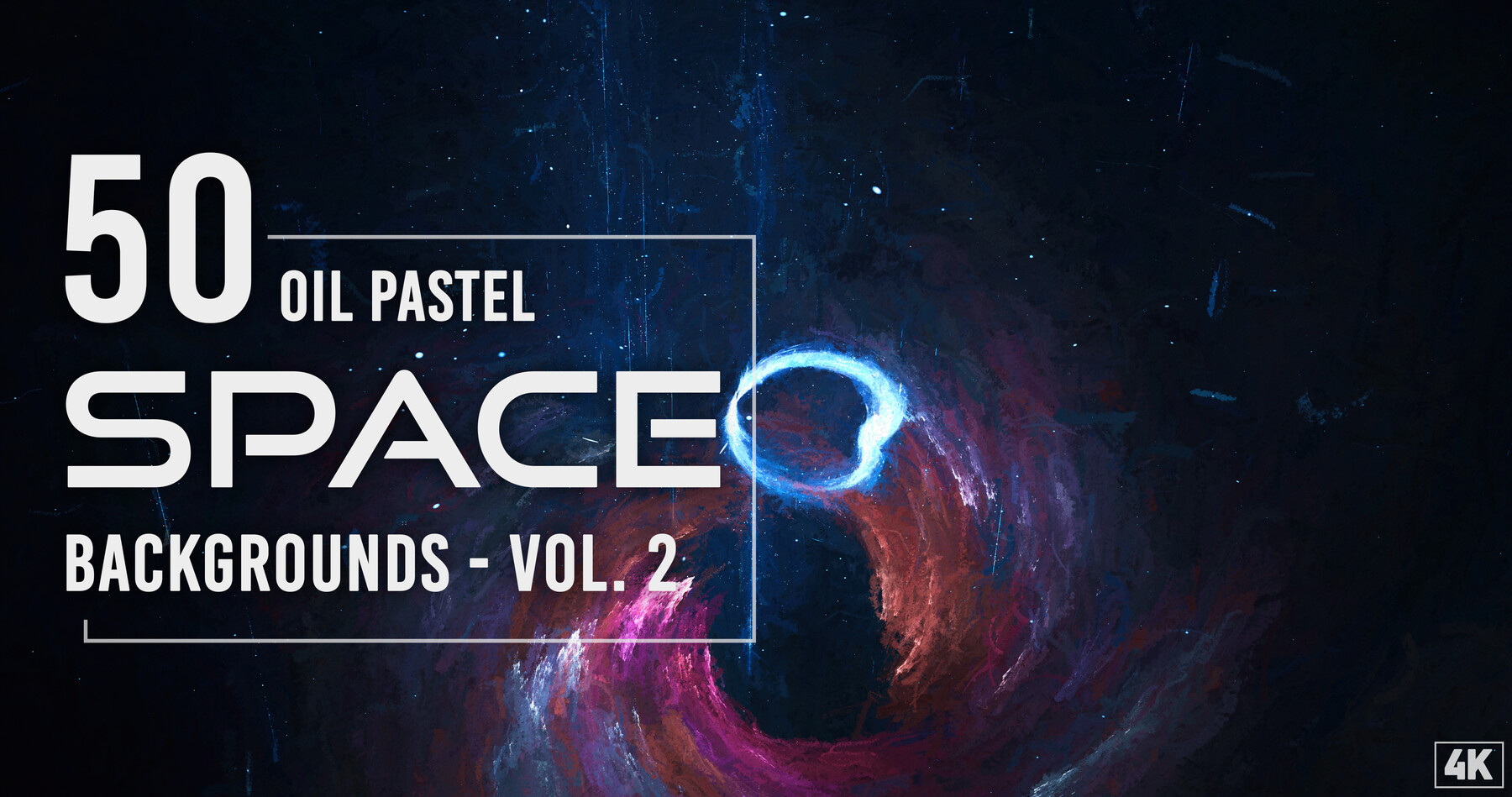 ArtStation - 50 Oil Pastel Space Backgrounds - Vol. 2 | Artworks