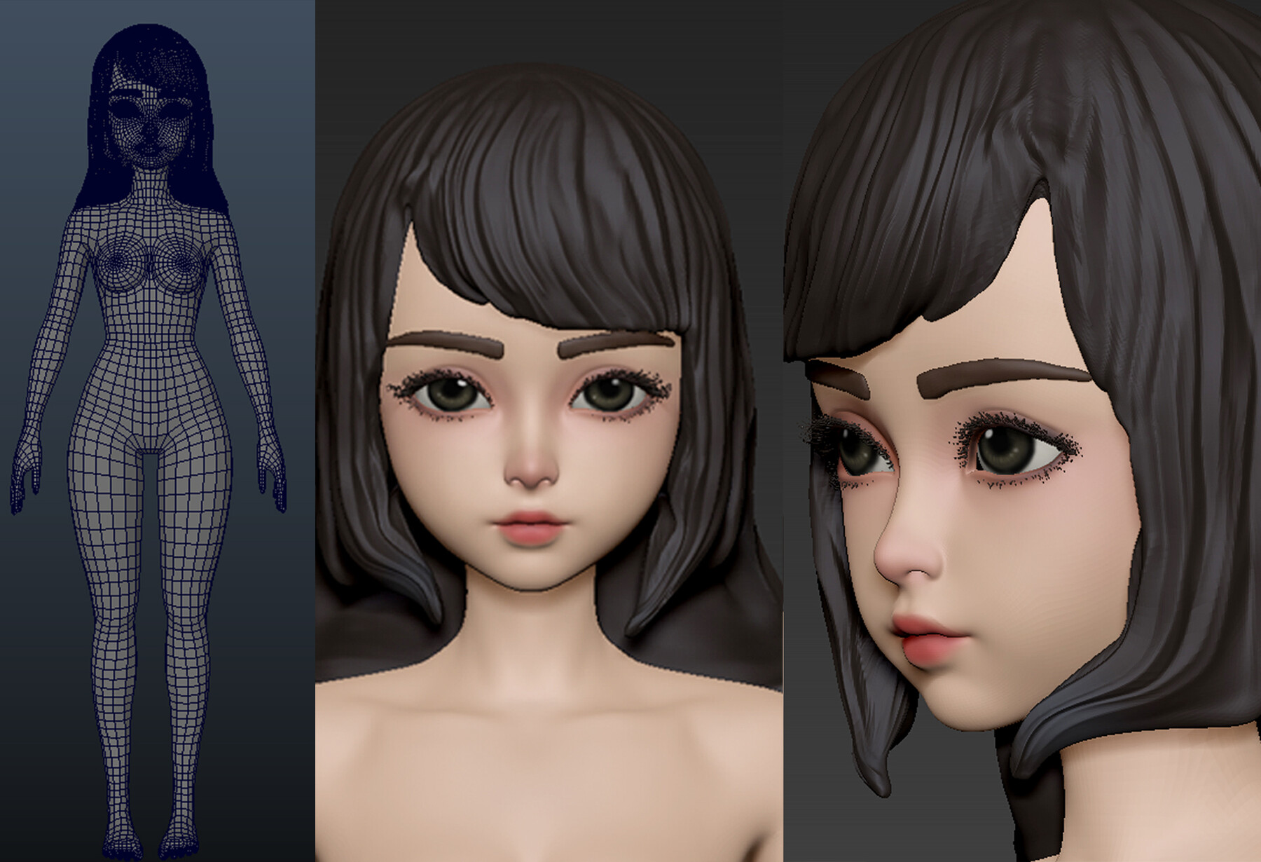 Vincent Page - Loli basemesh young girl child Anatomy zbrush project 3D ...