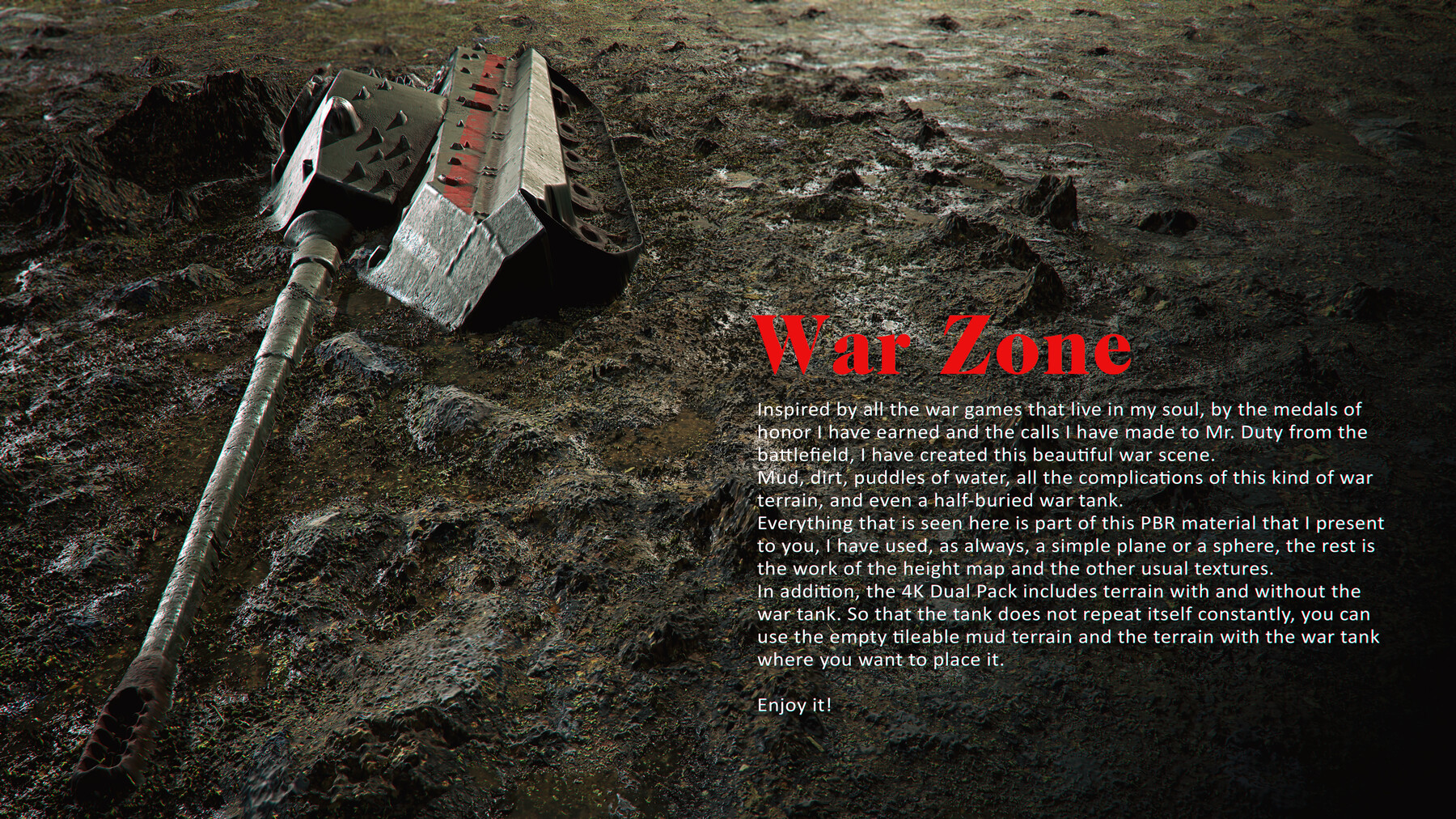 ArtStation - PBR - WAR GROUND PACK - 4K | Game Assets