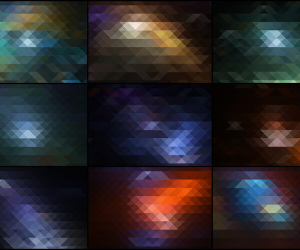 ArtStation - 50 Triangle Mosaic Backgrounds - Vol. 1 | Artworks