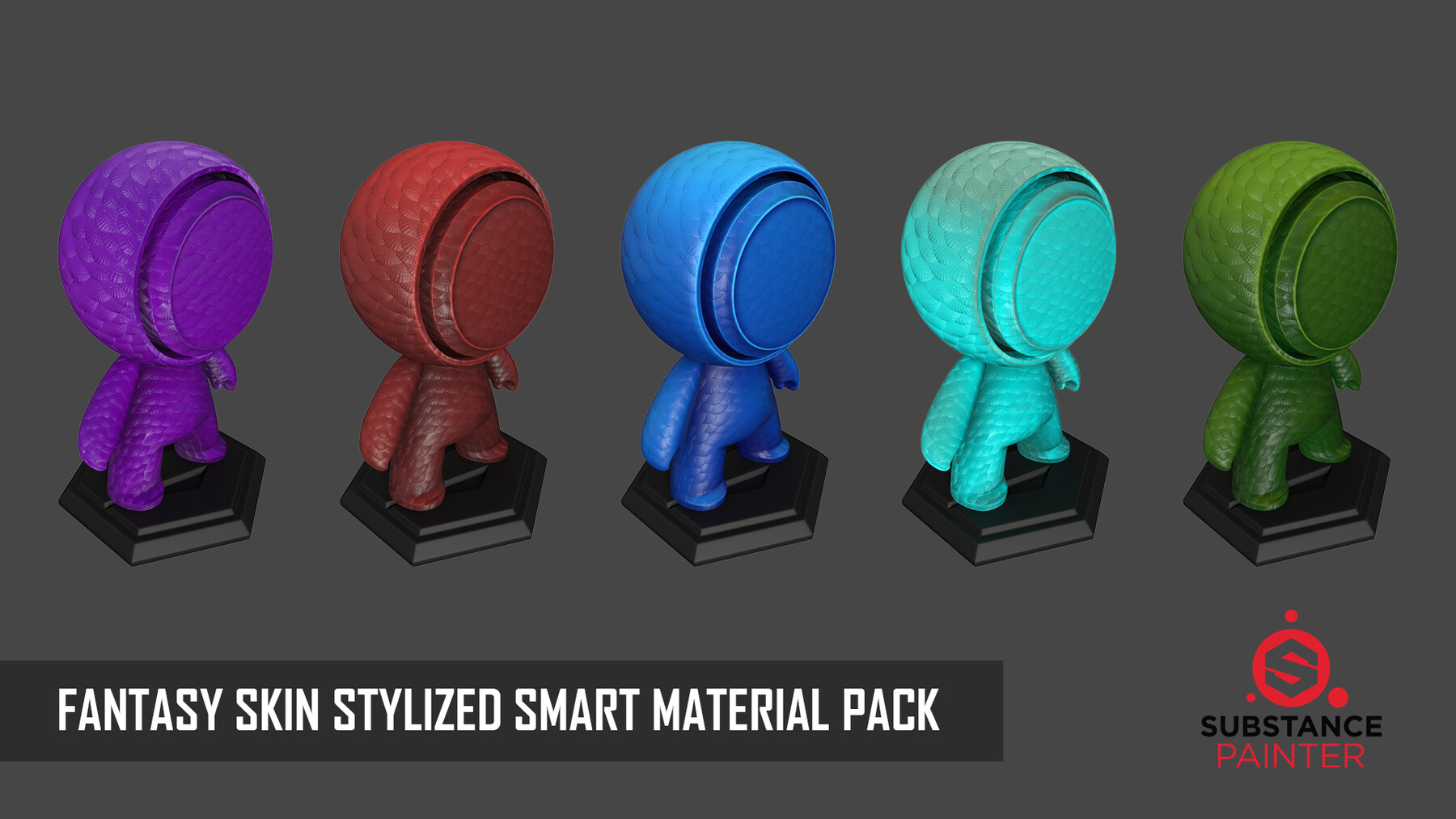 ArtStation - STYLIZED SKIN "FANTASY" SMART MATERIAL PACK - 13 SMART ...