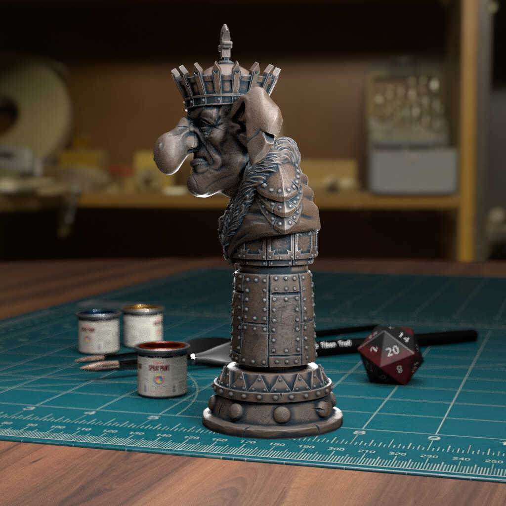 ArtStation - 3D Printable Fantasy Goblin Chess Set - TytanTroll ...