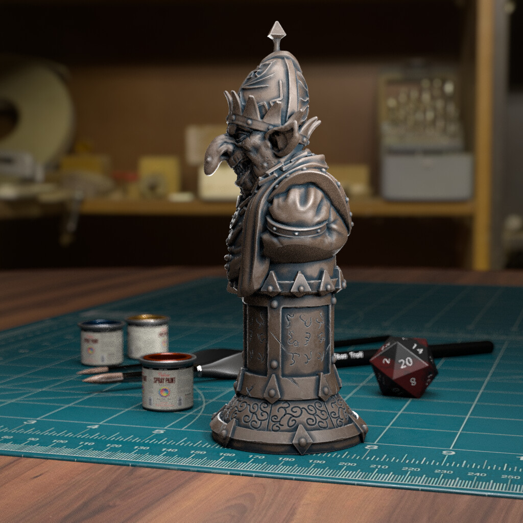 ArtStation - 3D Printable Fantasy Goblin Chess Set - TytanTroll ...