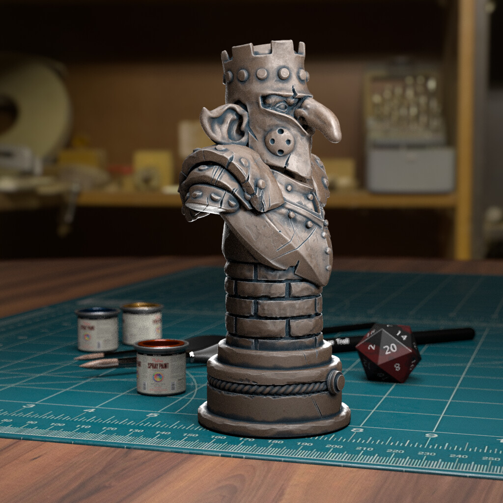 ArtStation - 3D Printable Fantasy Goblin Chess Set - TytanTroll ...