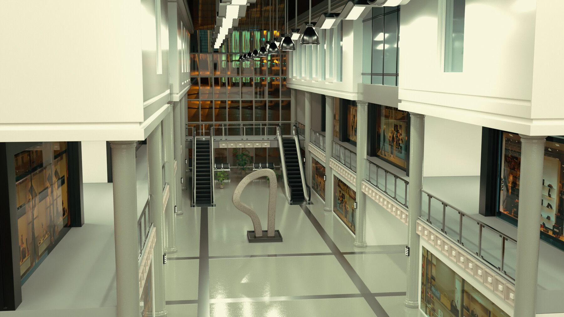ArtStation - interior mall 3D model | Resources