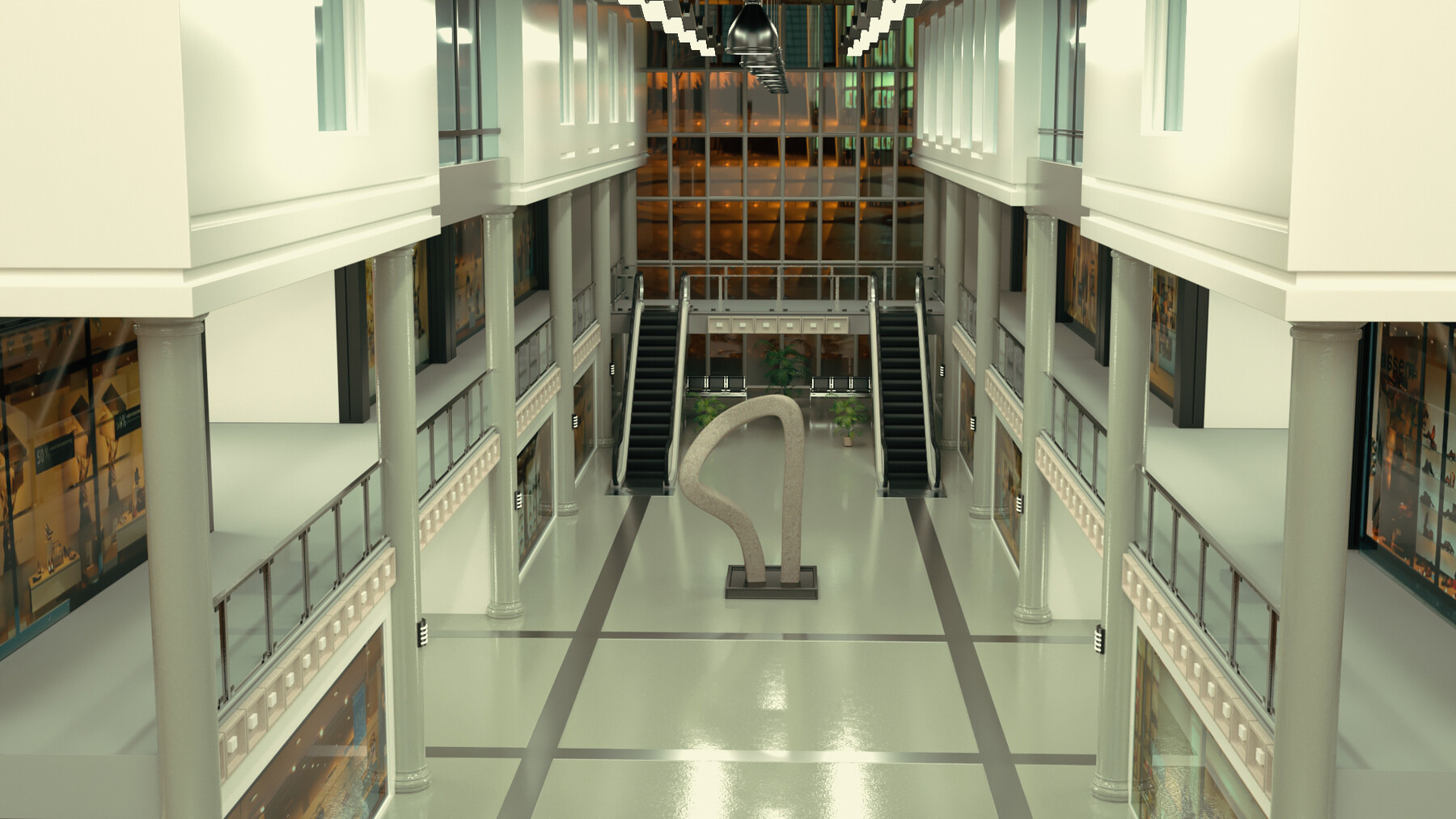 ArtStation - interior mall 3D model | Resources