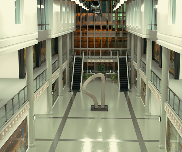 ArtStation - interior mall 3D model | Resources
