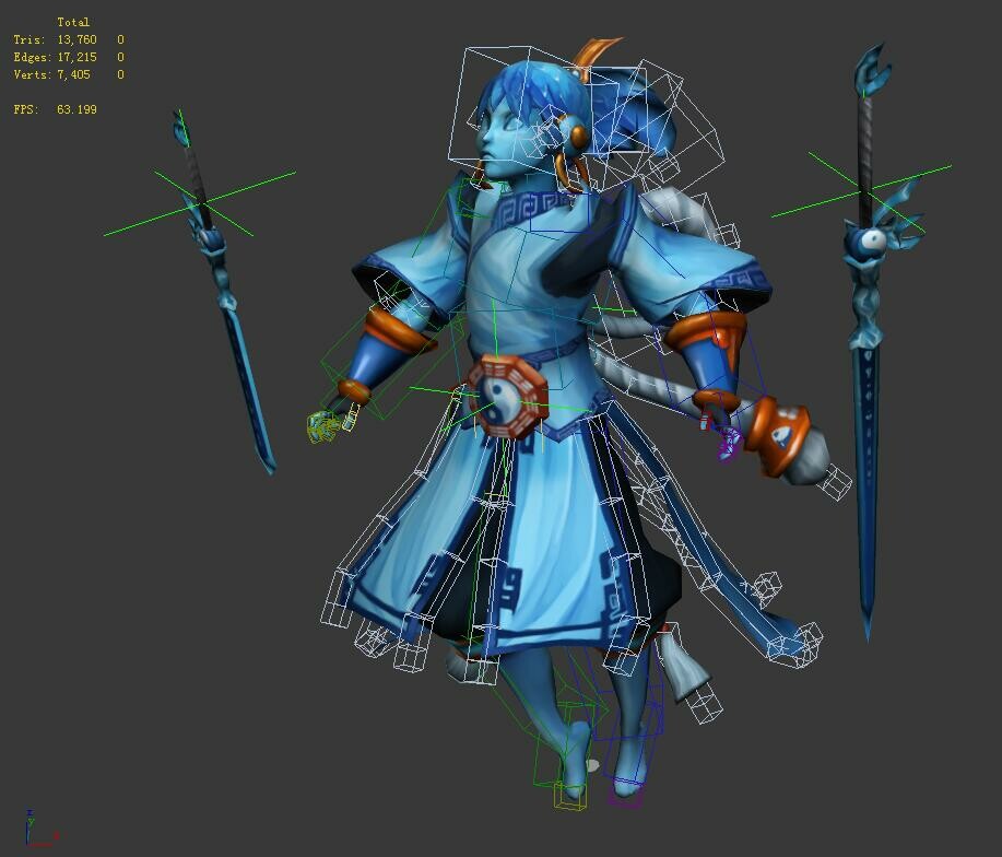 ArtStation - Game animated characters - sword ghosts | Game Assets
