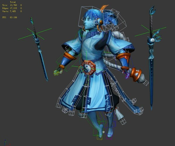 ArtStation - Game animated characters - sword ghosts | Game Assets