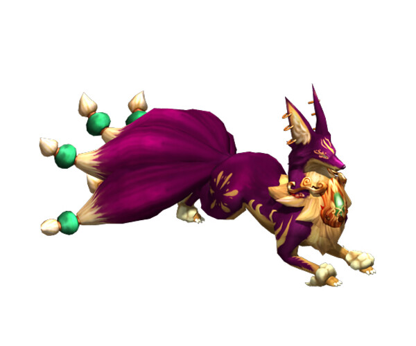 ArtStation - Game animated character - six tails fox | Game Assets