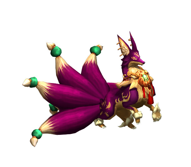 ArtStation - Game animated character - six tails fox | Game Assets