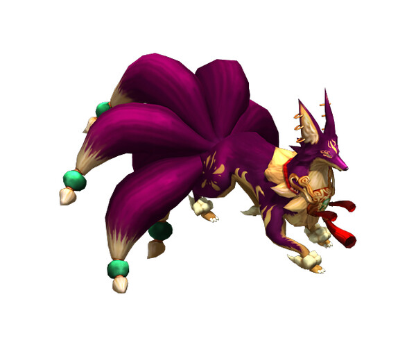 ArtStation - Game animated character - six tails fox | Game Assets