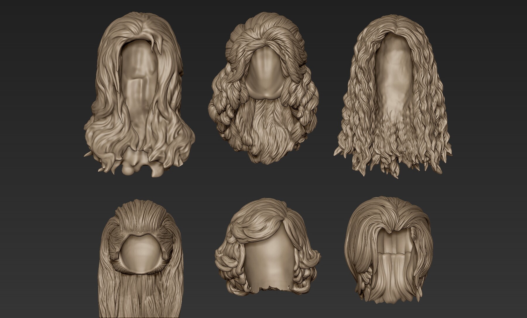 ArtStation - Hair Collection 3 | Resources