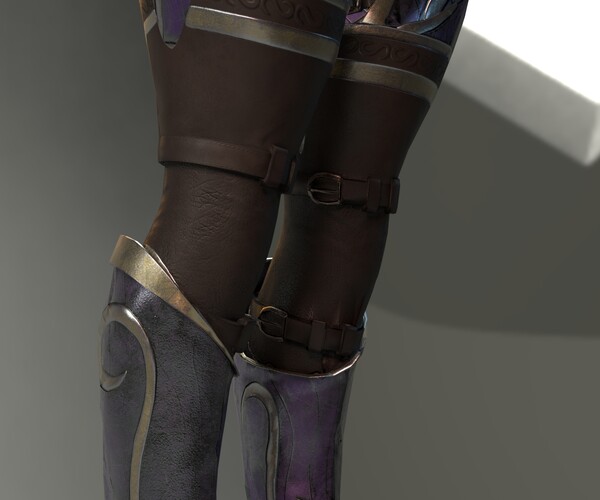 ArtStation - Woman Leg ARmor SEt | Game Assets
